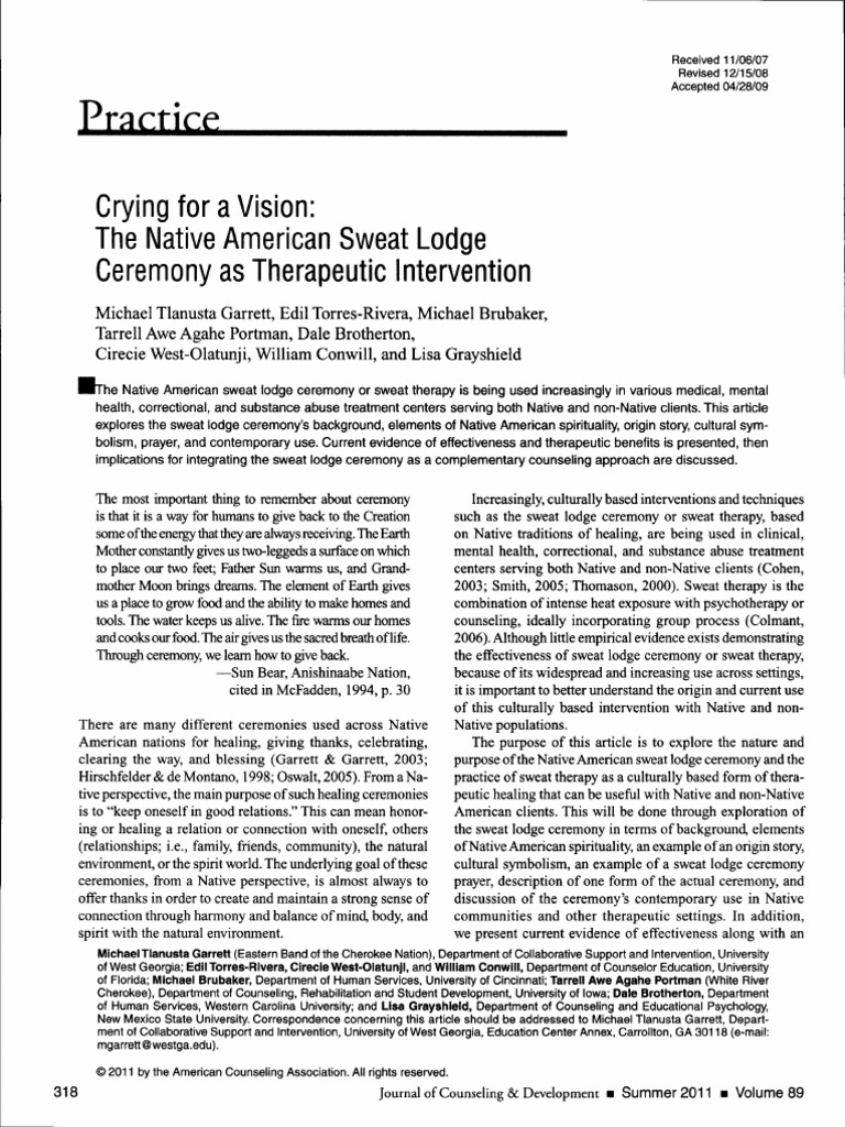 Crying For A Vision The Native American PDF | PDF | Psychotherapy | Prayer