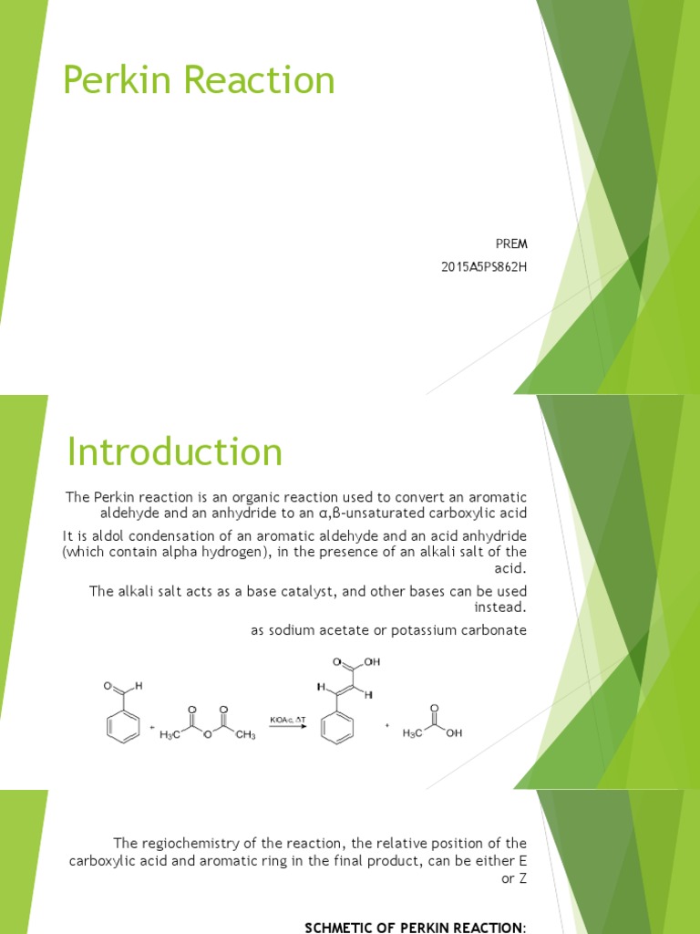 Perkin Reaction | PDF