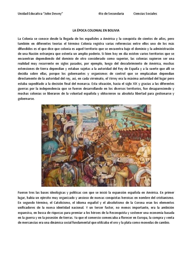 La Epoca Colonial en Bolivia | PDF | imperio Alemán | Austria Hungría