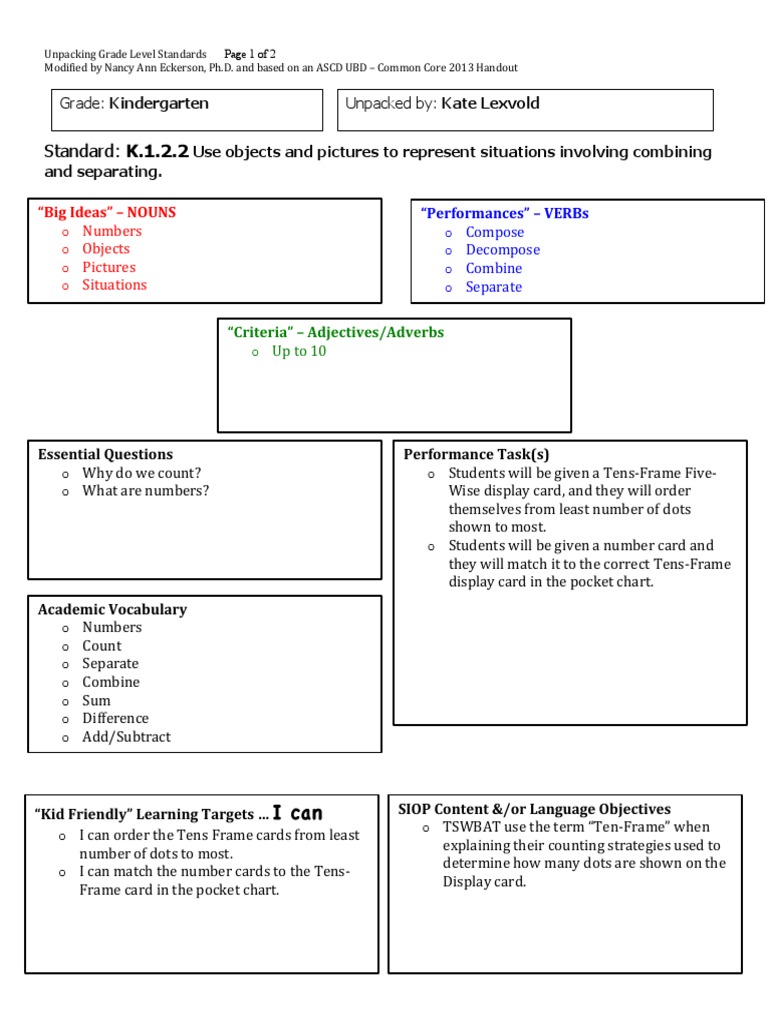 Unpackccgradestands | PDF | Common Core State Standards Initiative ...
