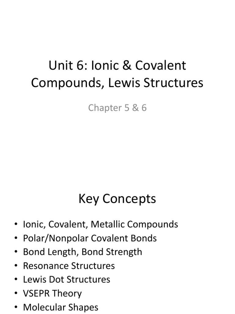 Unit 6 PowerPoint | PDF | Ionic Bonding | Covalent Bond