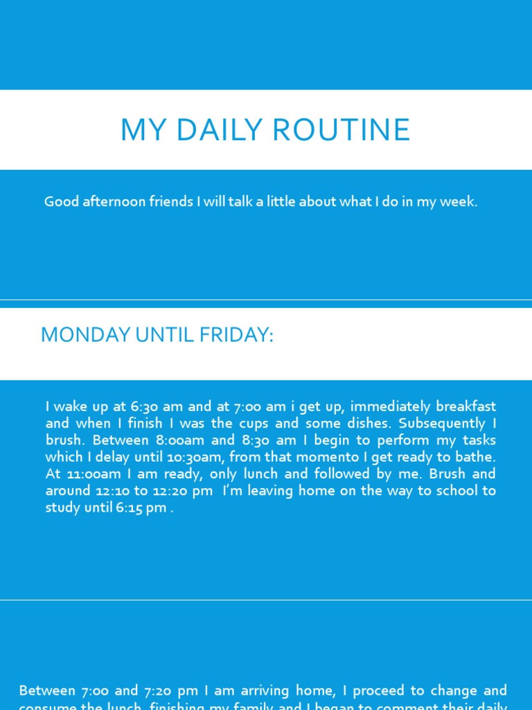 My Daily Routine: Good Afternoon Friends I Will Talk A Little About ...