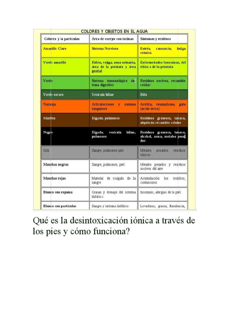 Qué Es La Desintoxicación Iónica a Través de Los Pies y Cómo Funciona ...