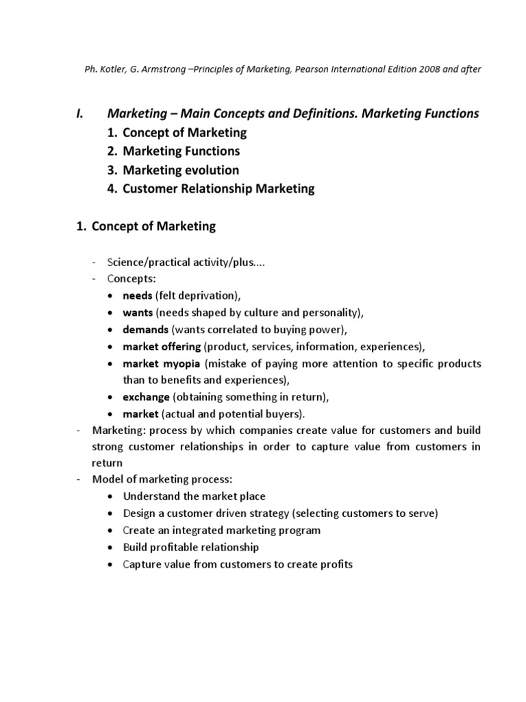 Marketing Concepts and Functions Explained | PDF | Marketing ...