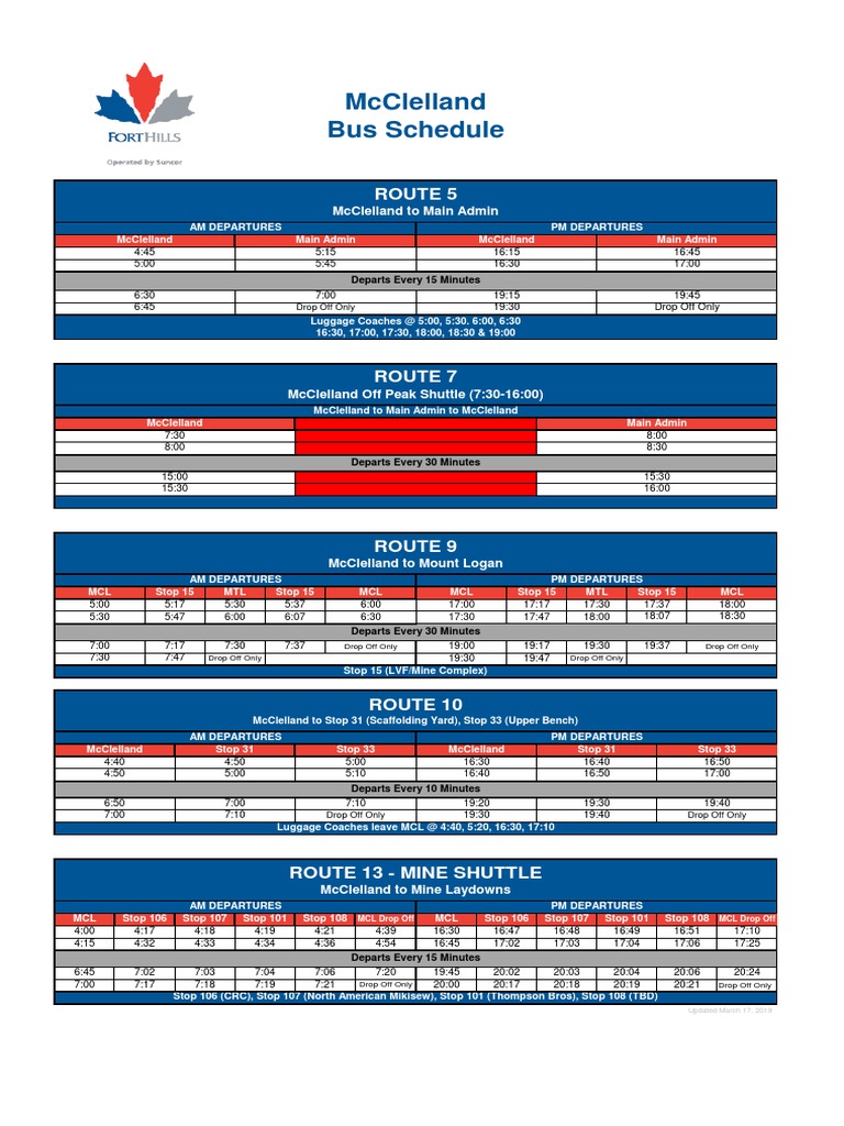 Posted Schedule Updated | PDF