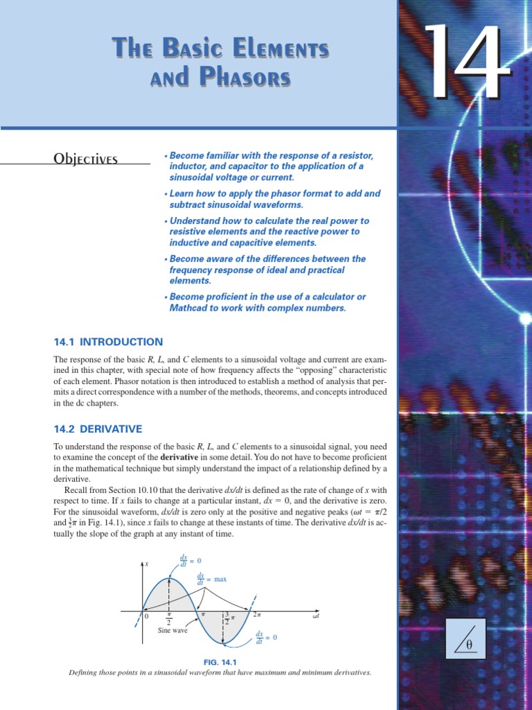 14-The Basic Elements and Phasors | PDF | Inductor | Ac Power