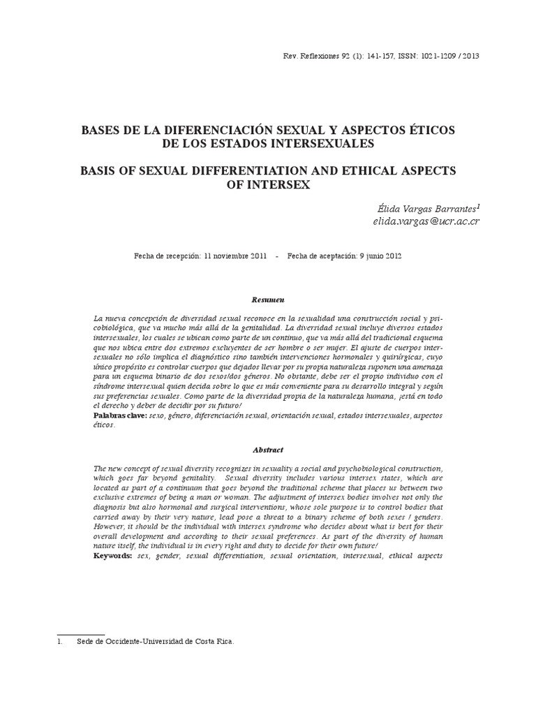 Bases de La Diferenciacipon Sexual. Élida Vargas PDF | PDF ...