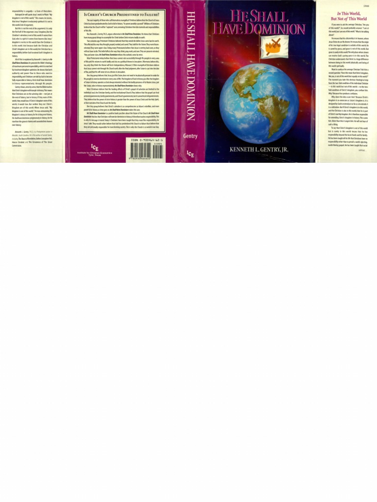 He Shall Have Dominion 2nd Ed 1997 Kenneth Gentry PDF | PDF ...