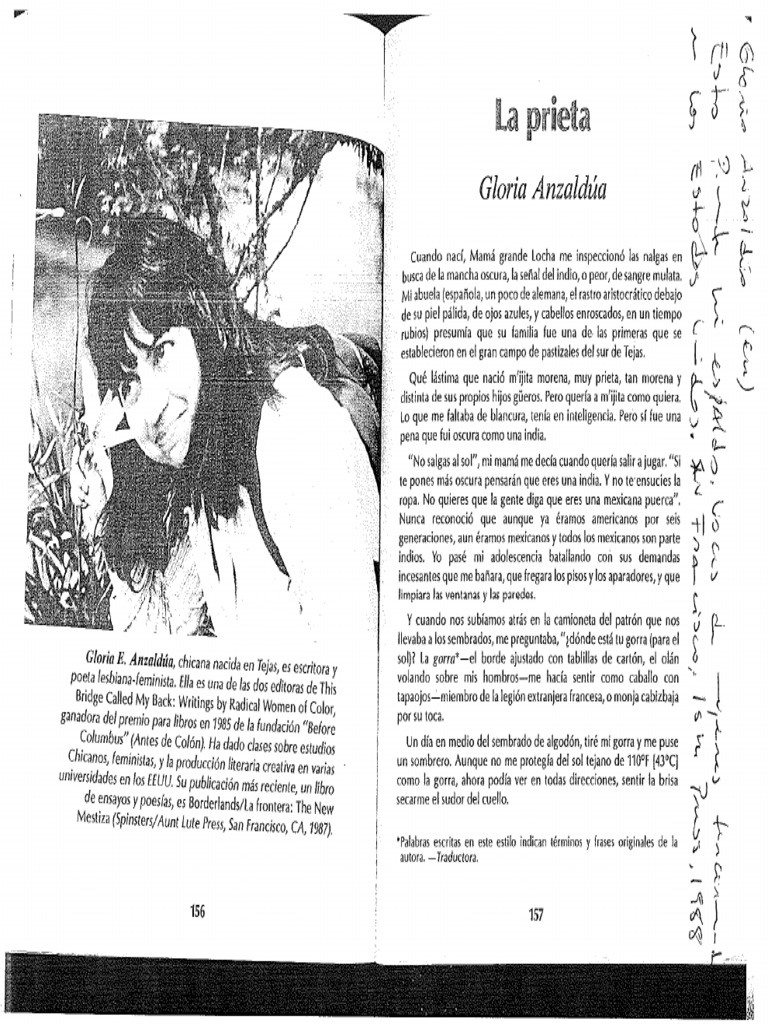Gloria Anzaldúa - La Prieta PDF | PDF