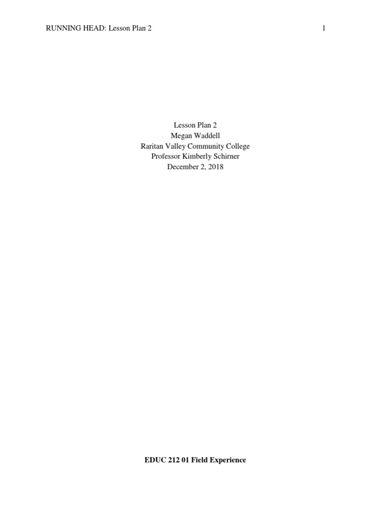 Lesson Plan 2 | PDF | Drawing | Lesson Plan