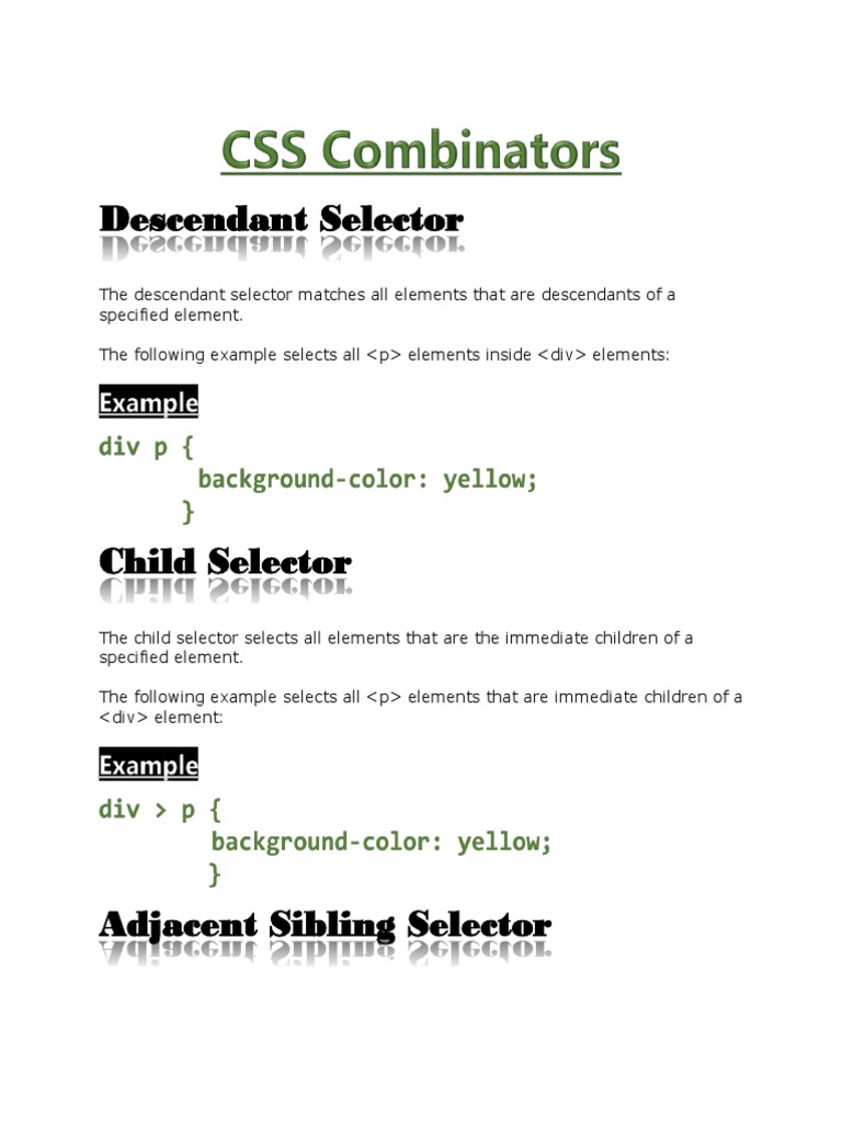 CSS Selector Guide for Developers | PDF