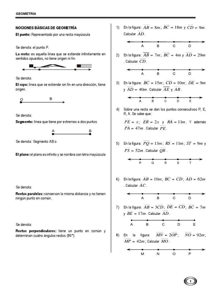 Nociones Básicas de Geometría | PDF | Tiempo espacial | Geometría