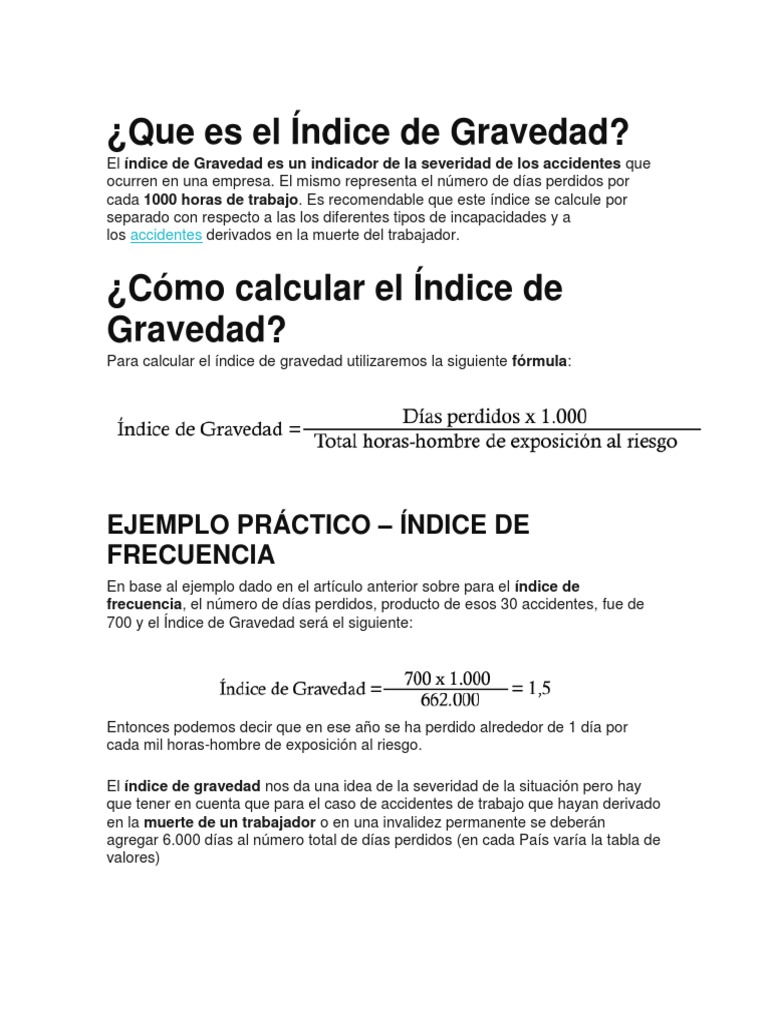 Que Es El Índice de Gravedad | PDF | Gravedad