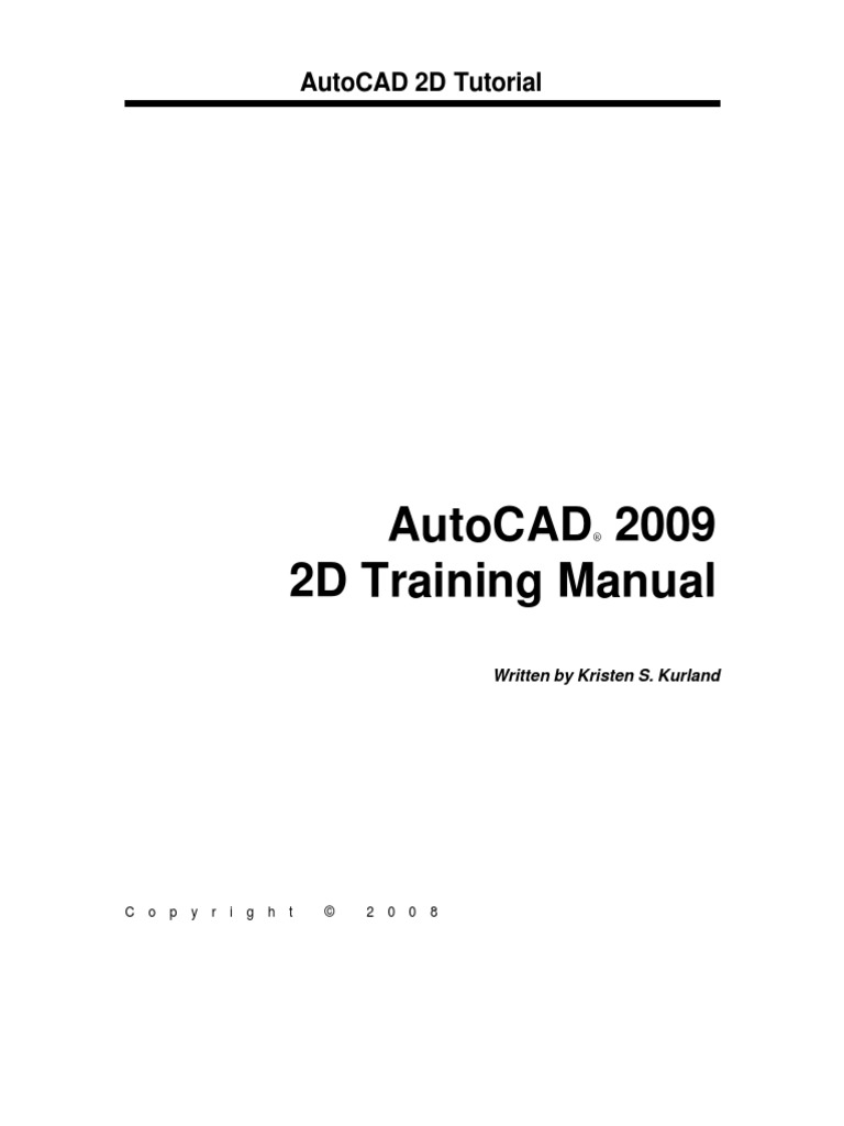 Autocad 2009 2D Training Manual | PDF | Cartesian Coordinate System ...