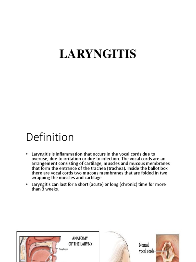 Laryngitis | PDF | Larynx | Diseases And Disorders