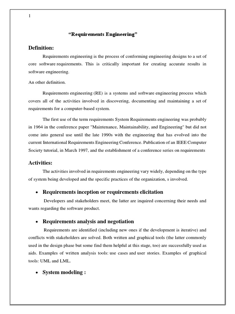 Requirements Engineering | PDF | System | Modularity