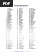 Grade 8 Spelling Bee Word List | PDF