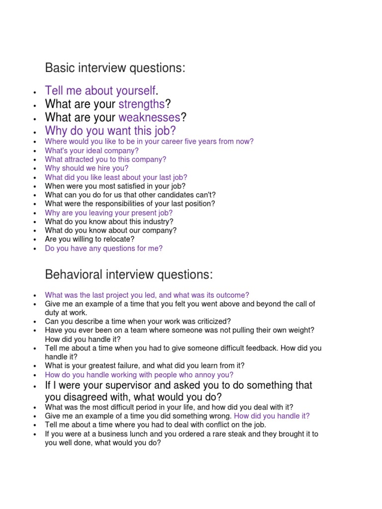 Latihan Soal Interview | PDF | Behavioural Sciences | Psychological ...