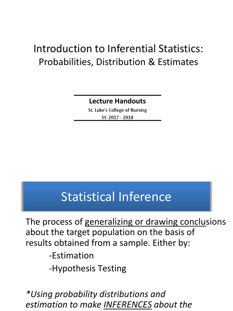 Biostat Handouts Lesson 7 PDF | PDF | Normal Distribution | Confidence ...