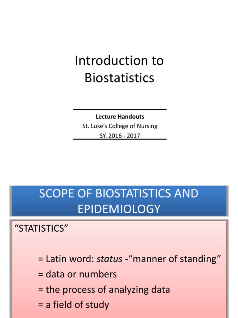 Biostatistics Lesson 1 Pdf Level Of Measurement Biostatistics