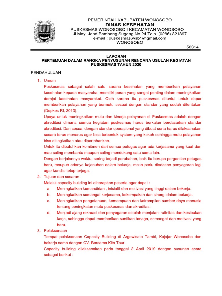 Laporan Hasil Capacity Building | PDF