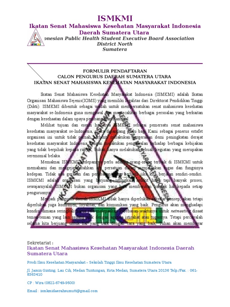 FORM OPREC Pengda Sumut ISMKMI | PDF
