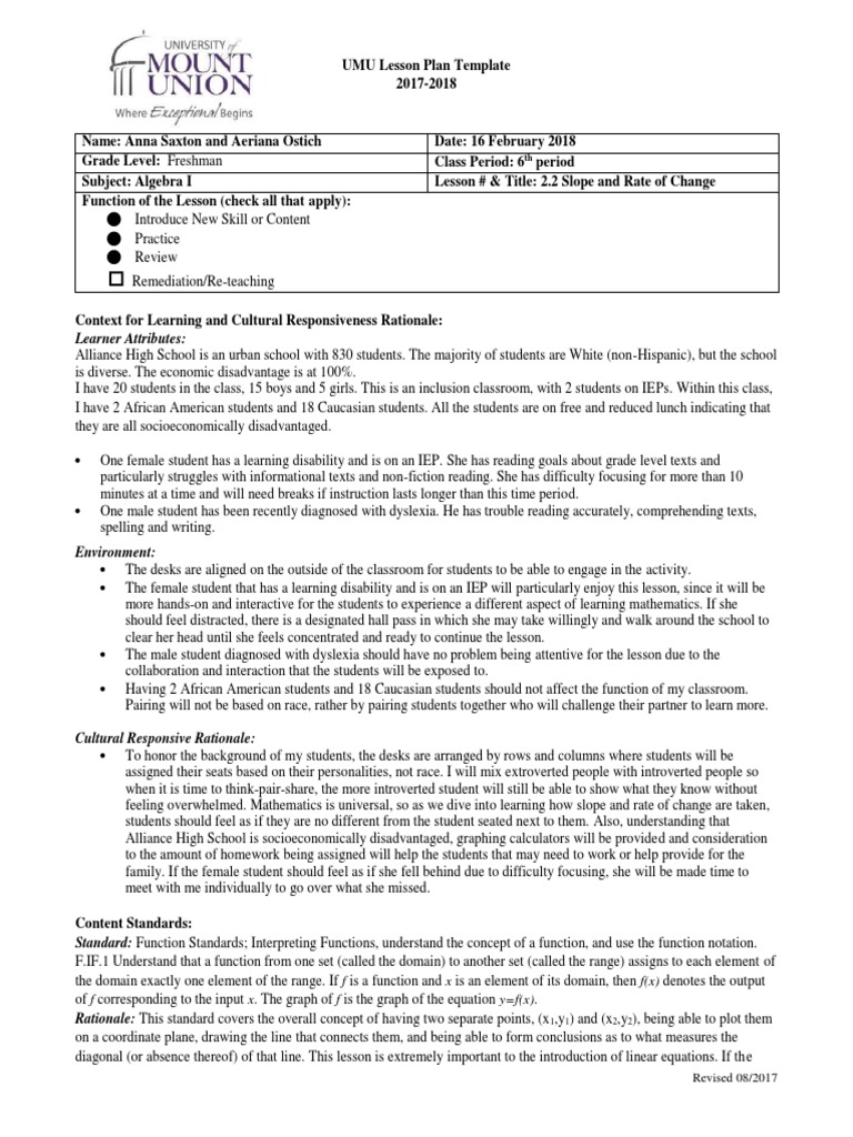 Math Lesson Plan | PDF | Lesson Plan | Learning Disability