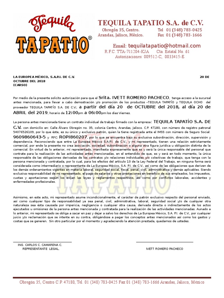 Carta Europea Ivette 3 Carso | PDF | Derecho laboral | México