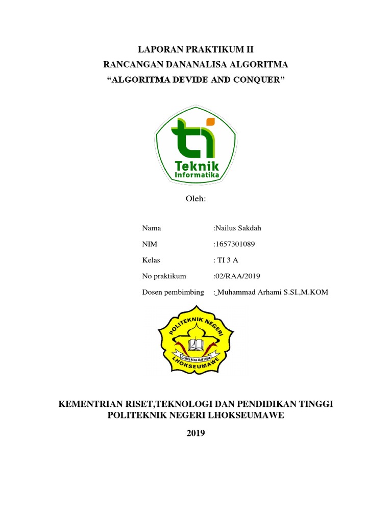 Analisis Algoritma Divide and Conquer | PDF | Metode & Bahan Ajar ...