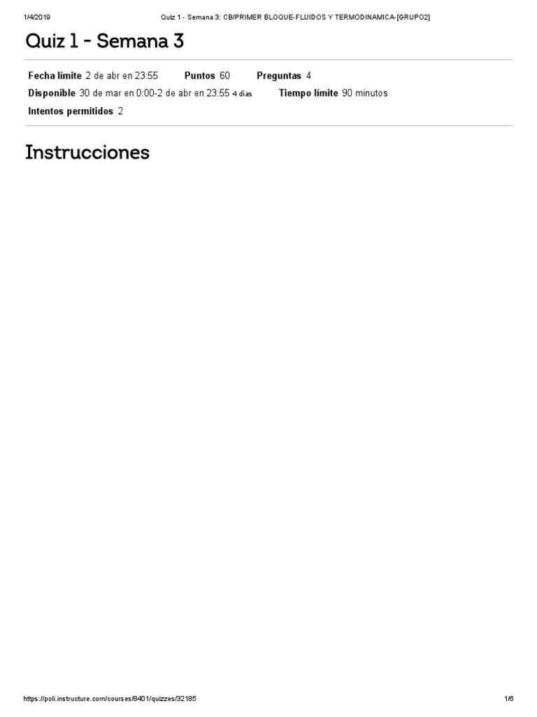 Quiz 1 - Semana 3 - CB - Primer Bloque-Fluidos y Termodinamica ...