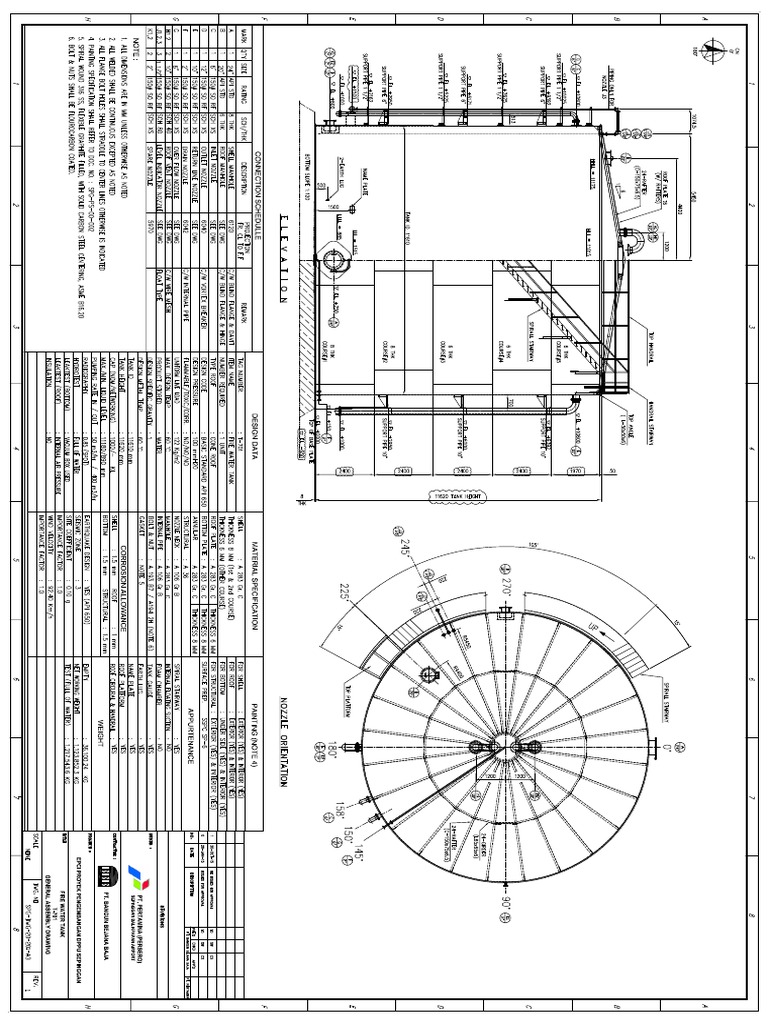 GA Storage Water Tank Drawing | PDF
