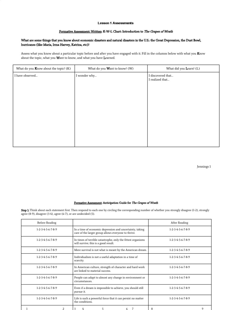 Lessons 1-3 Graphic Organizers | PDF | Reason | Nature