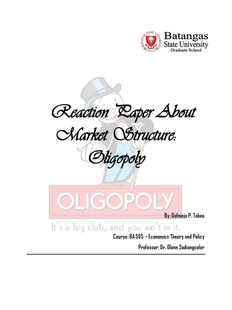 An Analysis of Oligopoly Market Structure: Key Characteristics ...