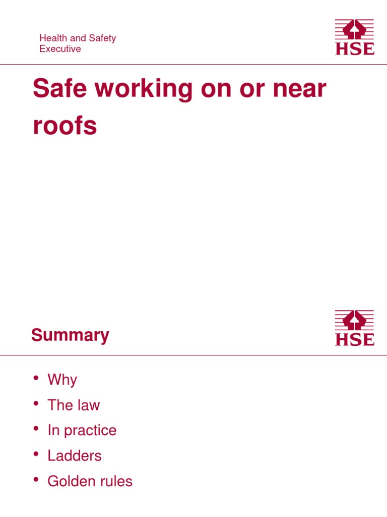 Safe Roof Work Practices | PDF | Scaffolding | Airbag