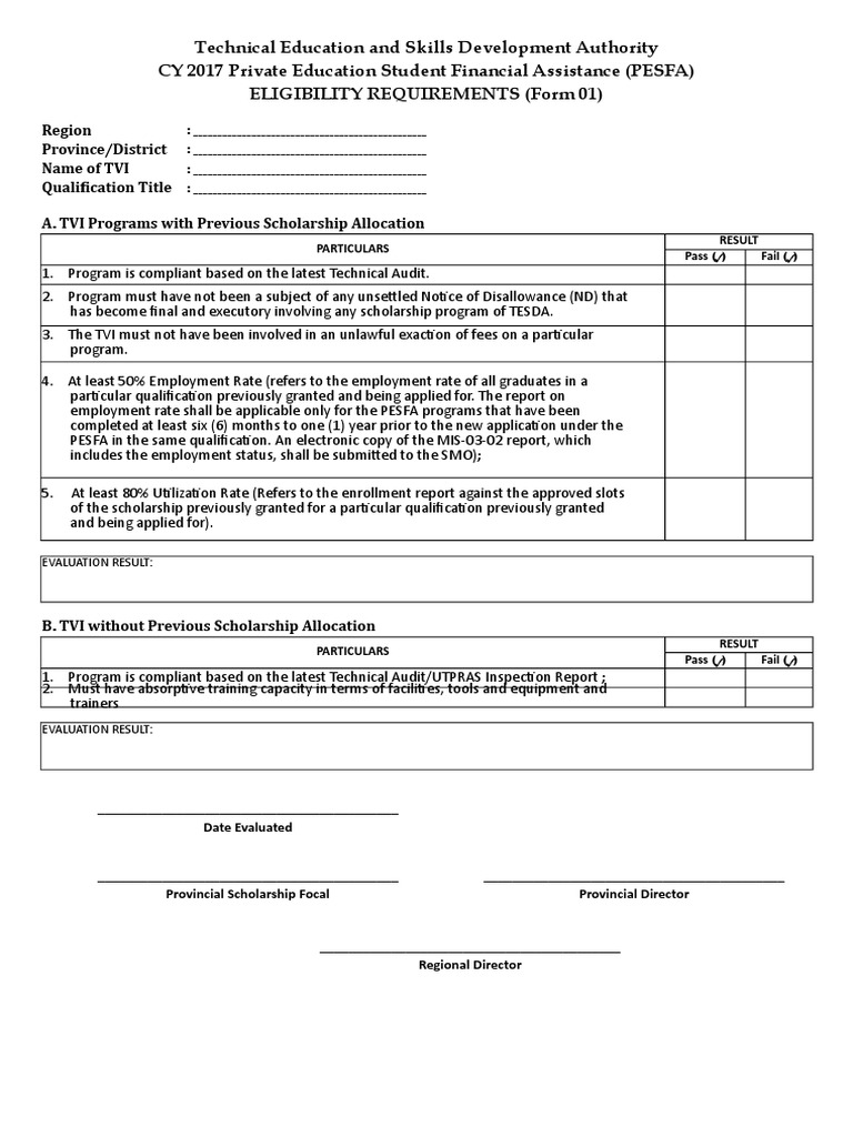 Eligibility Requirements | PDF | Vocational Education | Educational Stages