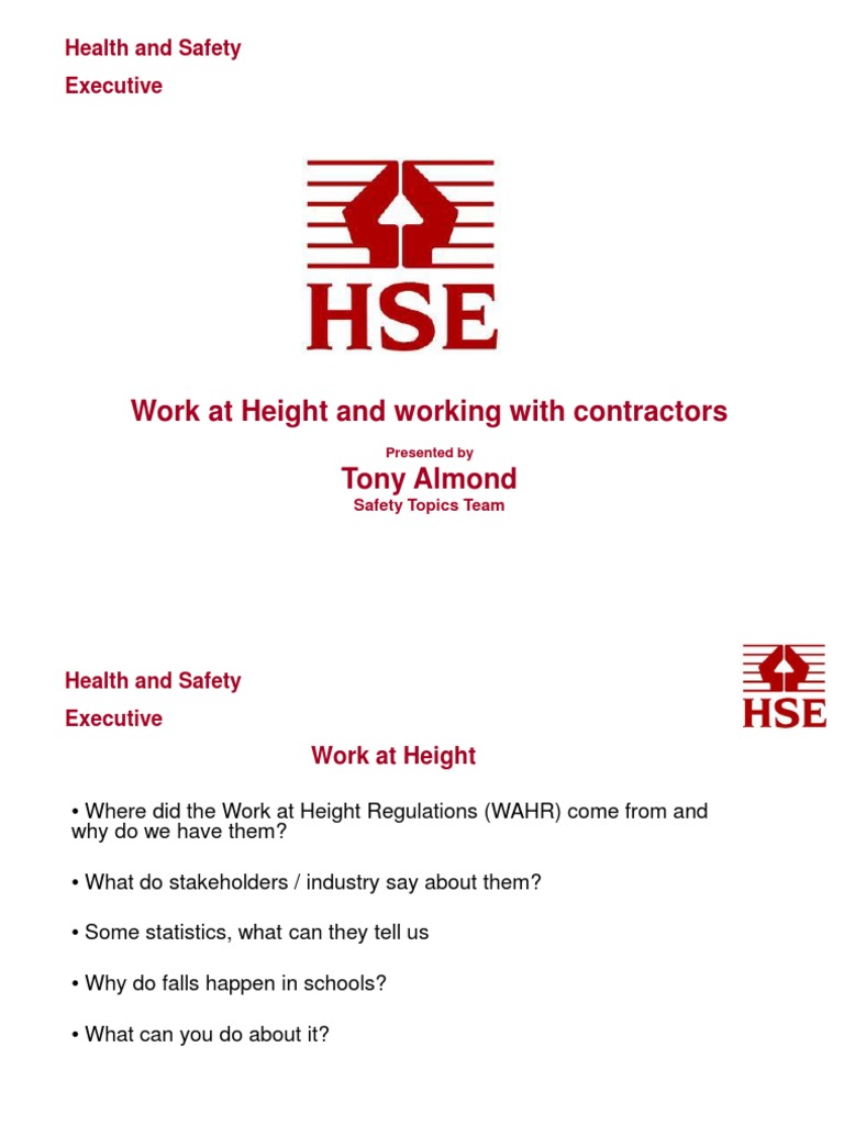 Preventing Falls from Height: A Presentation on Work at Height ...
