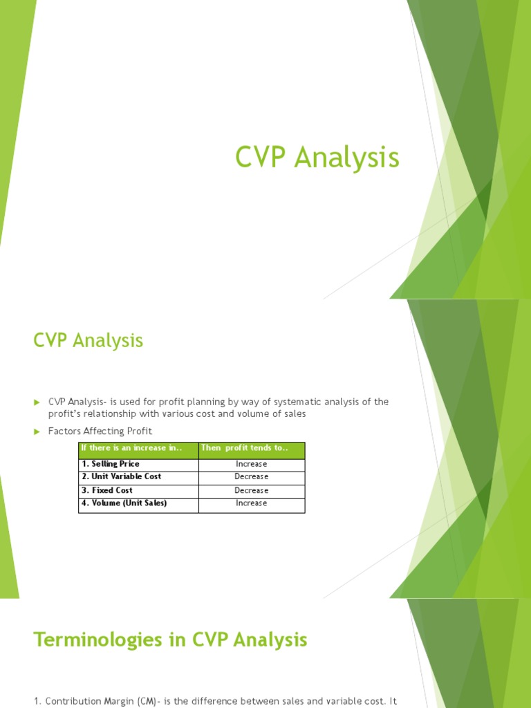 CVP Analysis | PDF | Pricing | Financial Accounting