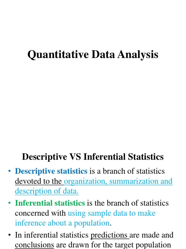 Descriptive vs Inferential Stats Guide | PDF