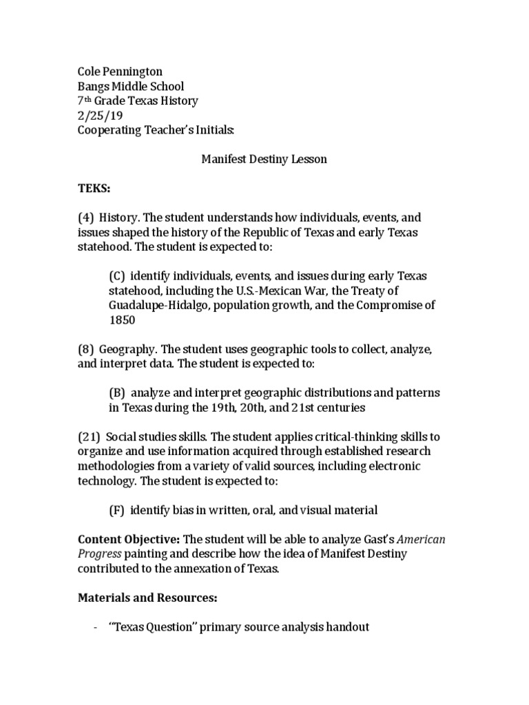 Manifest Destiny Lesson Thinglink | PDF | Paintings | Learning