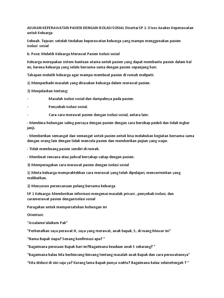 SP Keluarga ISOS | PDF