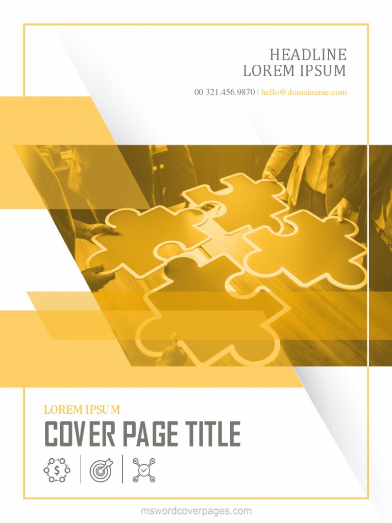 Report Cover Page Design - 3 | PDF