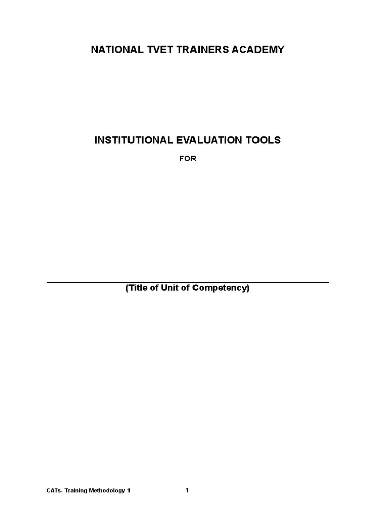 National Tvet Trainers Academy | PDF | Cognition | Learning