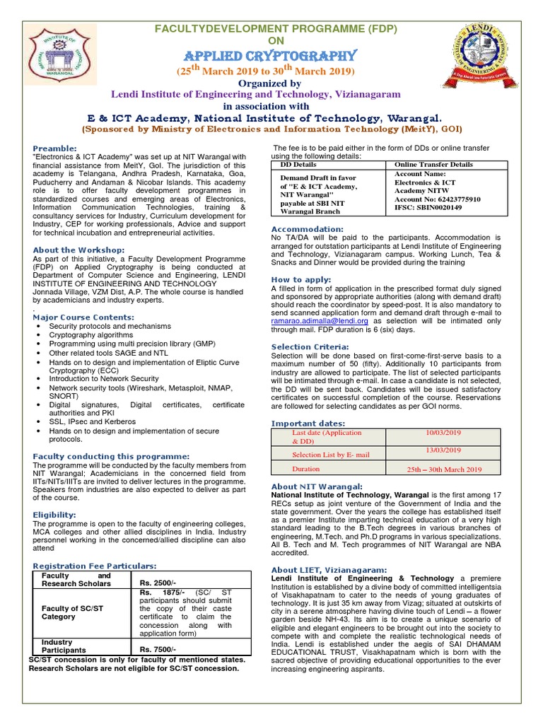 FDP Proposal | PDF | Secure Communication | Science And Technology