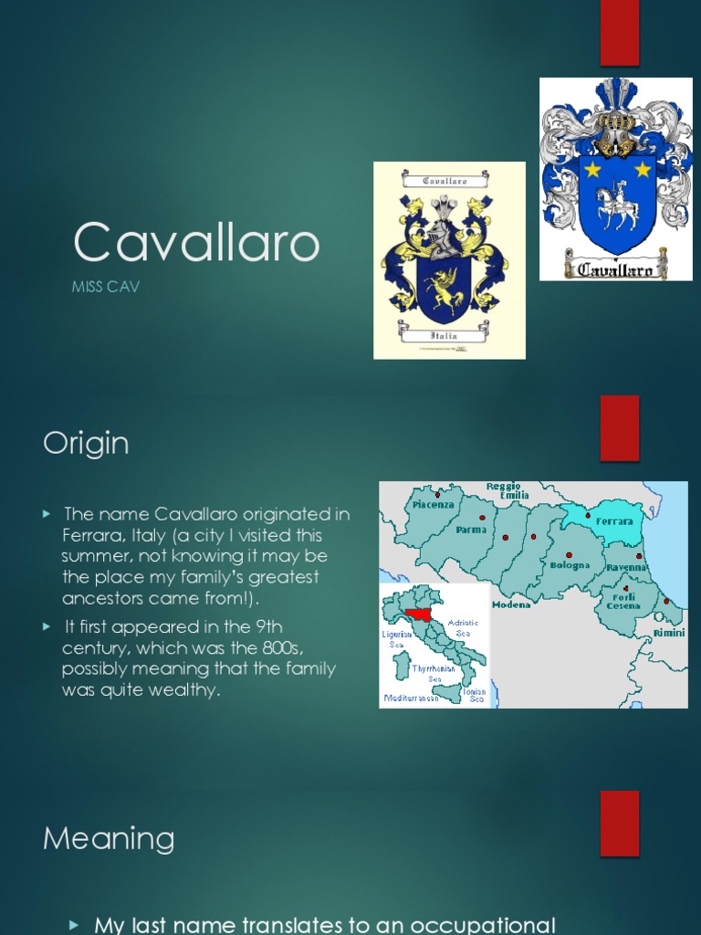 Cavallaro Surname History & Meaning | PDF | Poetry