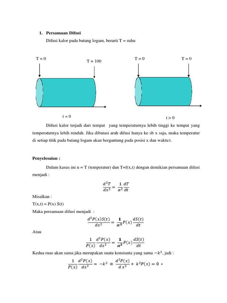 Soal PDP Persamaan Difusi | PDF