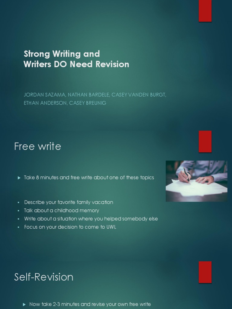 Strong Writing and Writers DO Need Revision | PDF
