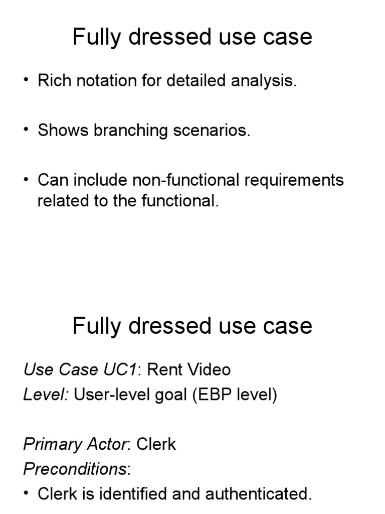 Fully Dressed Use Case | PDF