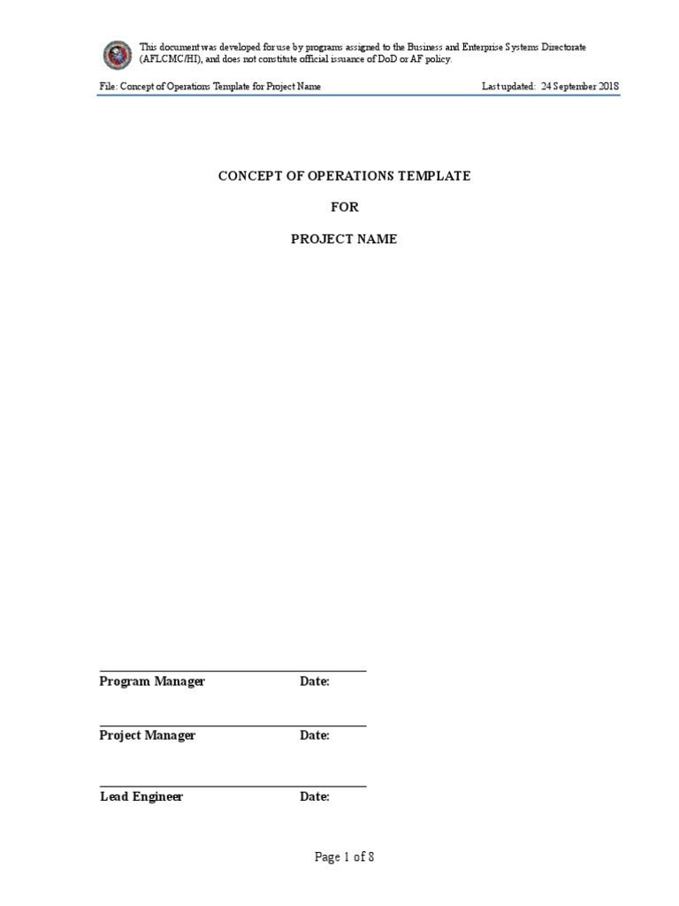 Concept of Operations Template | PDF | Business Process | Computing