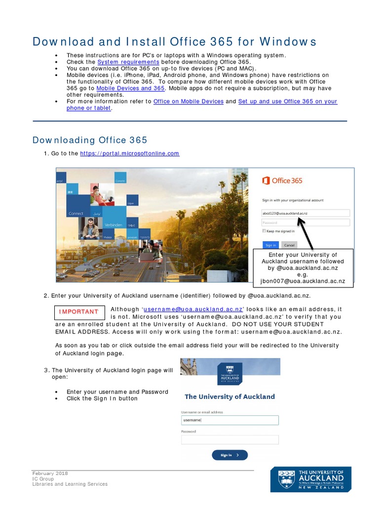 and Install Office 365 For Windows | PDF | Office 365 | Ios