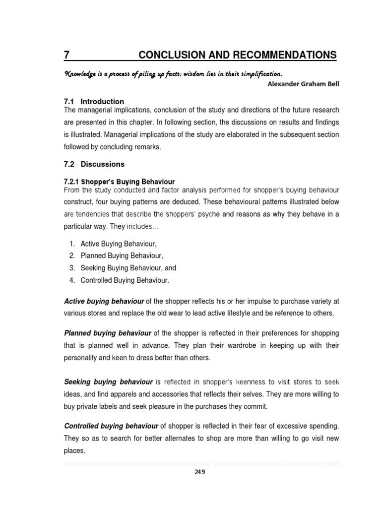 7 Conclusion and Recommendations | PDF | Retail | Pricing